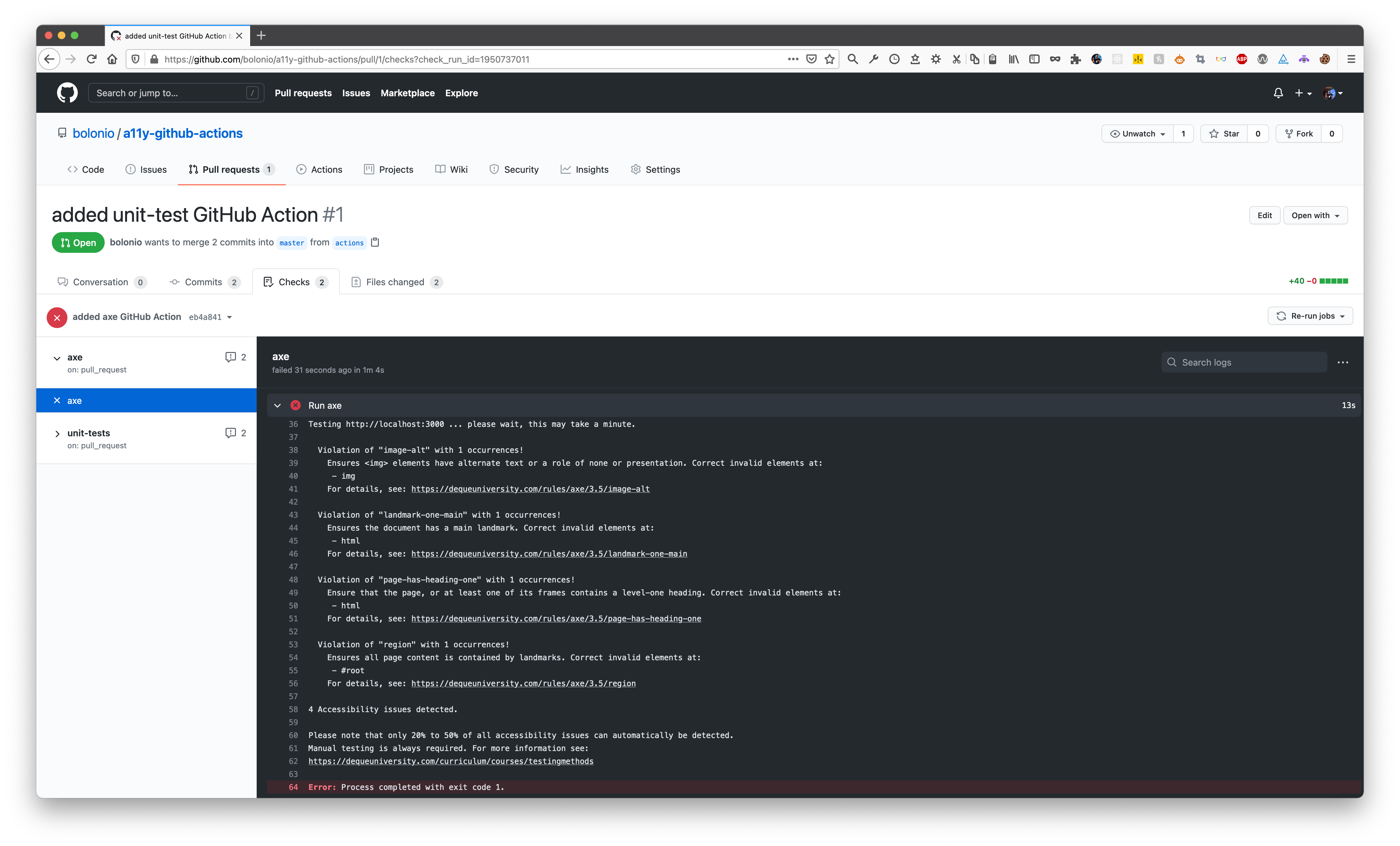 Automating The Accessibility Tests Of Your Source Code With Github Actions Adrián Bolonio